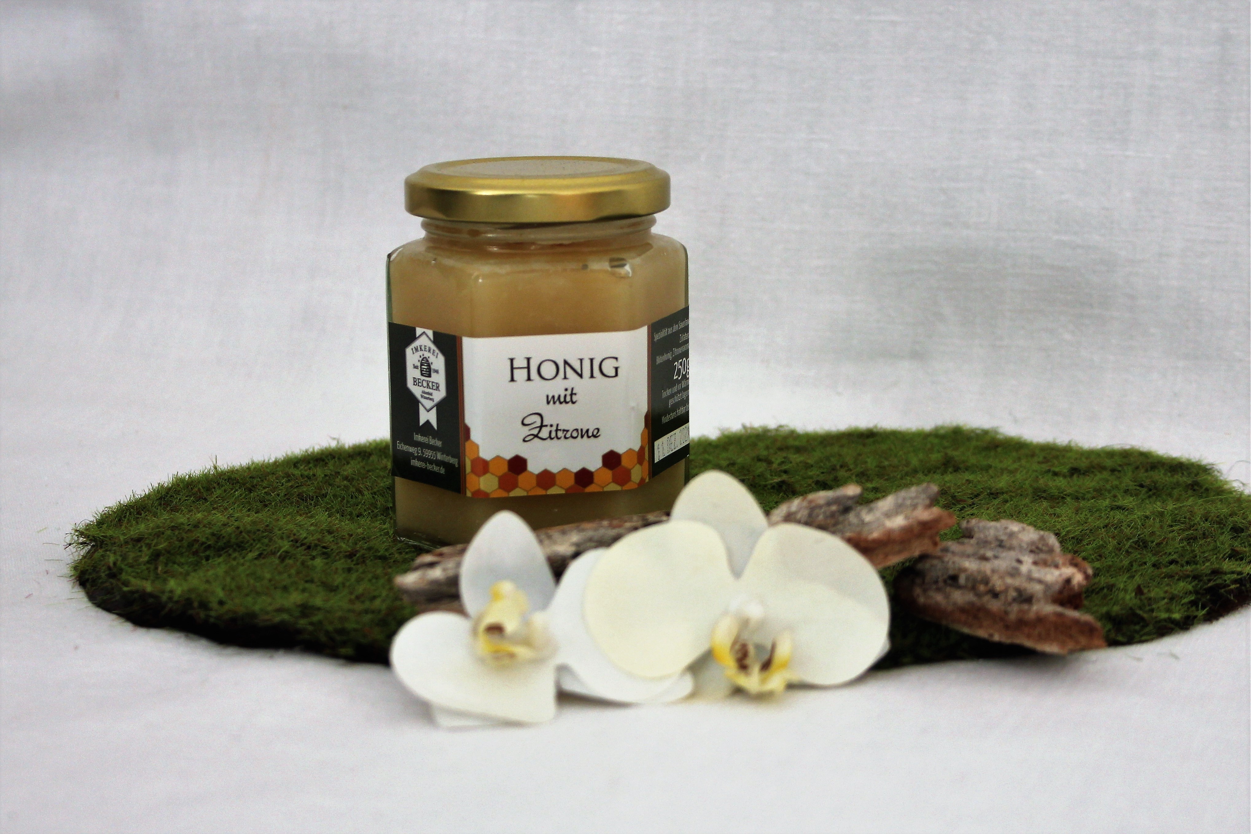 imkerei-becker.de - Honig mit Zitrone, 250g
